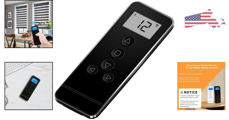 15 Channel Remote Control for Motorized Window Shades and Blinds ...