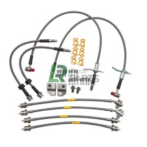 RANGE ROVER SPORT L320 NEW STAINLESS STEEL BRAIDED BRAKE HOSE KIT (2005 ...