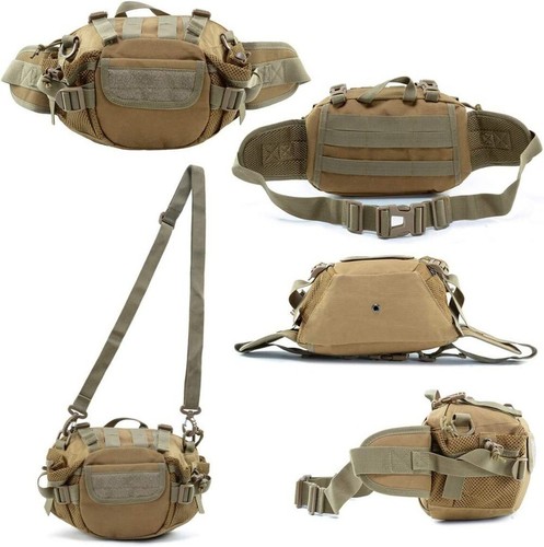 Tactical Hunting Travel Waist Pack Fanny Pack Hip Belt MOLLE Lumbar ...