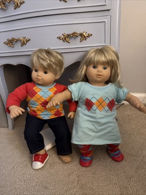 American Girl Bitty Baby Twin Boy And Girl 2014 Blonde Hair, Blue Eyes ...