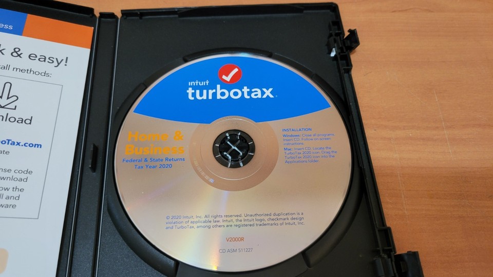For FEDERAL RETURN ONLY Genuine CD 2020 TURBOTAX HOME & BUSINESS CD ...