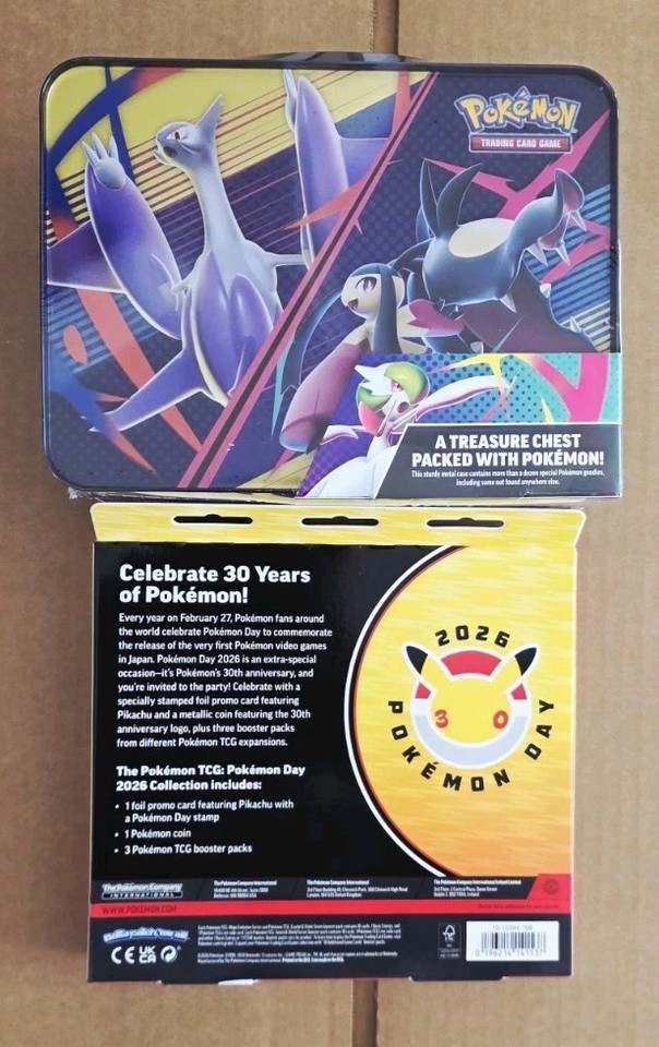2025 Pokémon Card Collector Treasure Chest Lunch Box & Pokémon Day 2026 ...