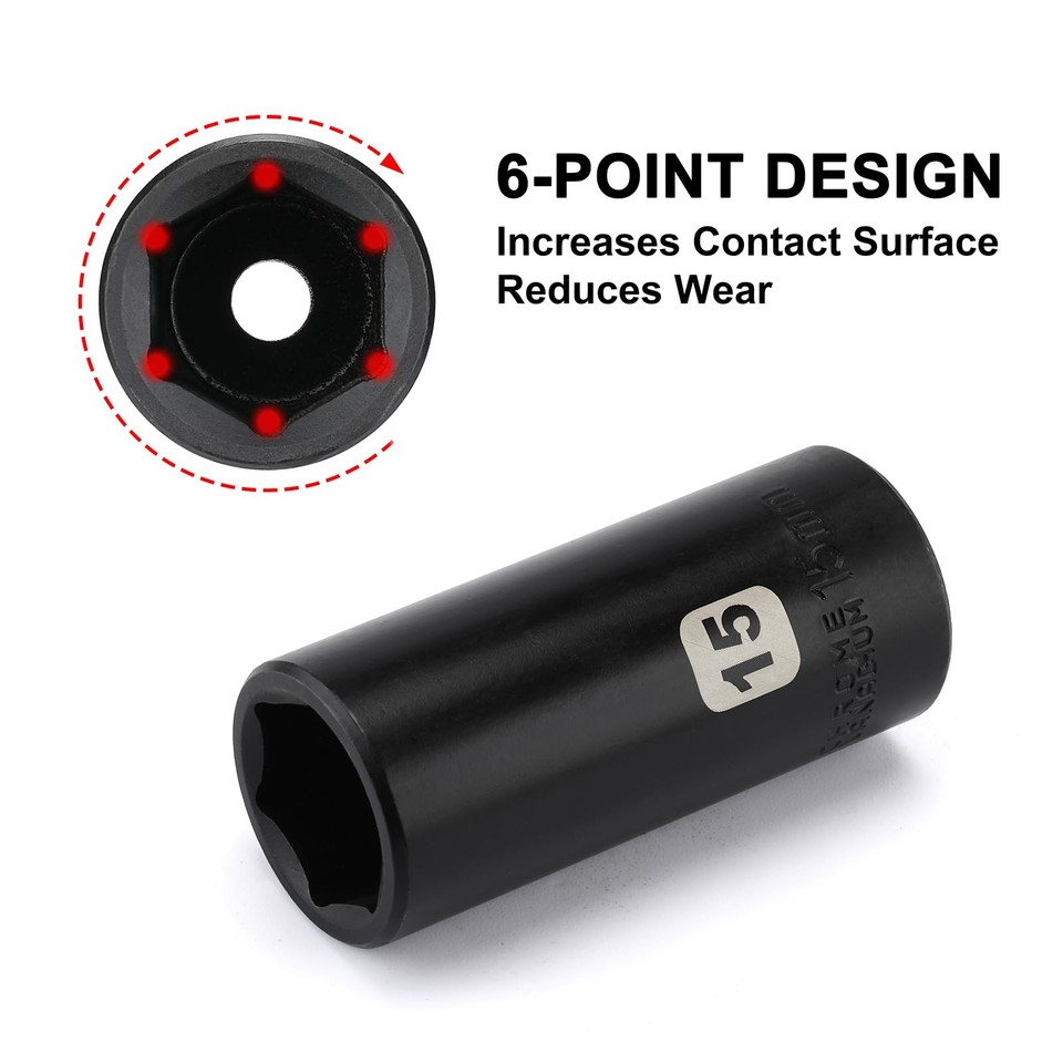 Mayouko 50PCS 1/4 Inch Drive Master Impact Socket Set,Metric/SAE,Deep ...