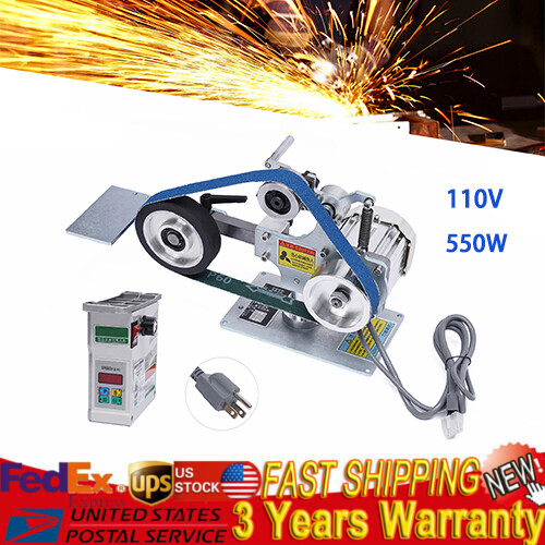 110V 550W 1x30"Belt Sander + Motor Polishing Sharpener Fixed Angle ...