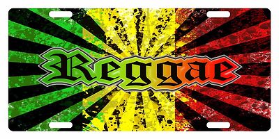 RASTA Flag Colors Custom License Plate Rastafarian Emblem REGGAE ...