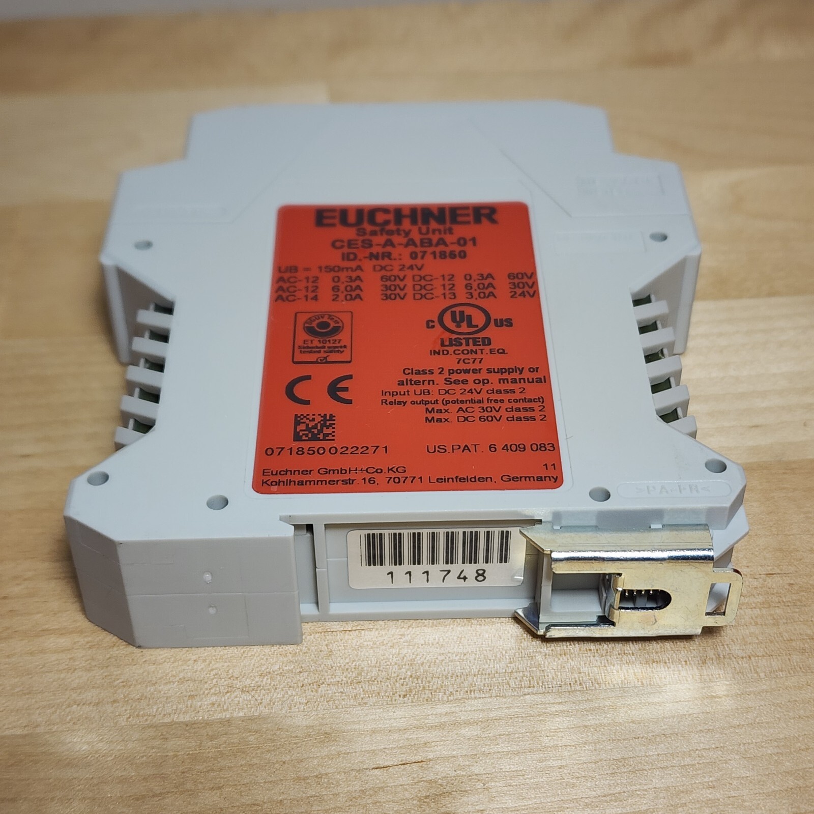 EUCHNER Ces-a-aba-01 EUCHNER 071850 Safety Unit 150ma 24vdc for sale ...