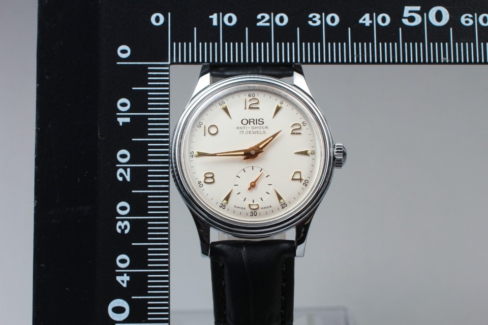 【Near MINT】 Vintage ORIS 7312 31mm Small Second White Manual Winding ...