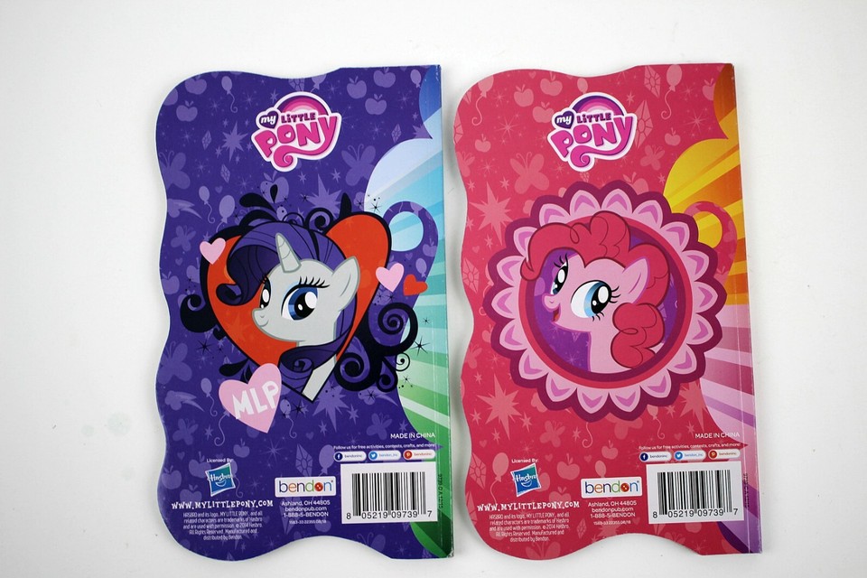 2 MY LITTLE PONY, Rarity's & Pinkie Pie Bendon Board Books for Children ...