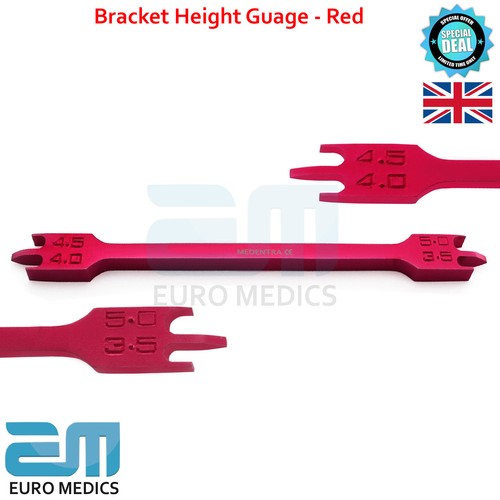 Bracket Height Gauge Red Color Ortho Positioning Measuring Guage ...