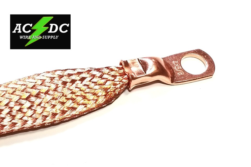 Bare Copper Earth Ground Strap with Terminals ,CAR, TRUCK, RV, CARTS | eBay