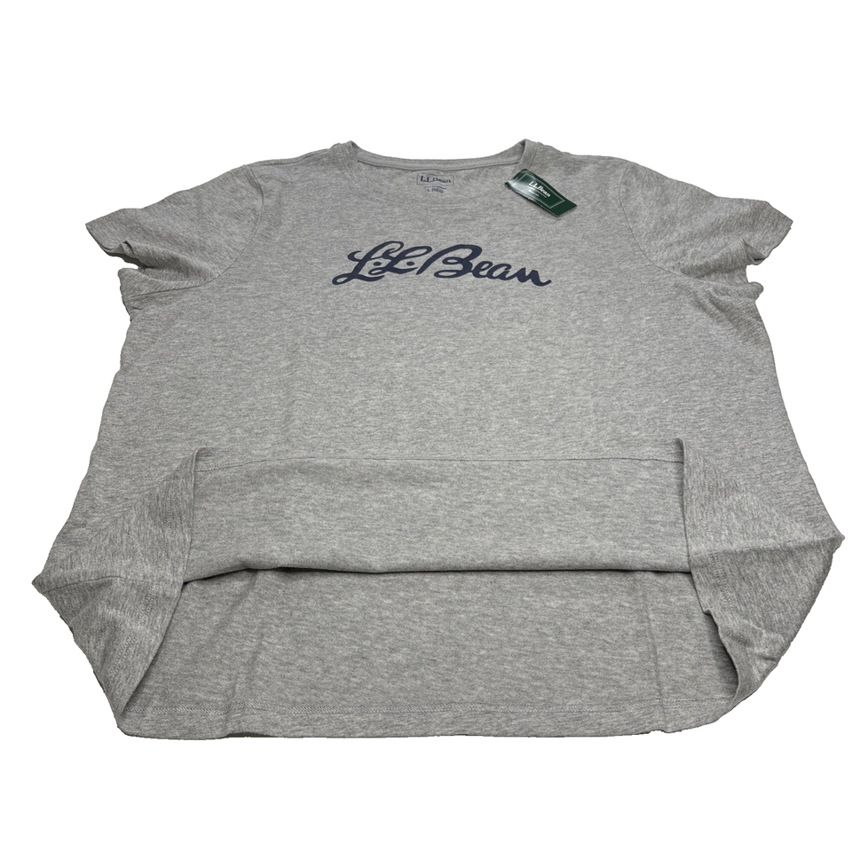 LL Bean Sleep T Shirt Signature Pajama Top Cotton Womens Large 513166 ...