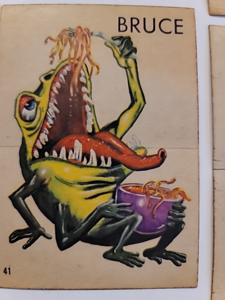 1965 Topps Lot 11 Ugly Stickers -#16 Irving,#21 Ron #44 Bob,38,15,7,41 ...