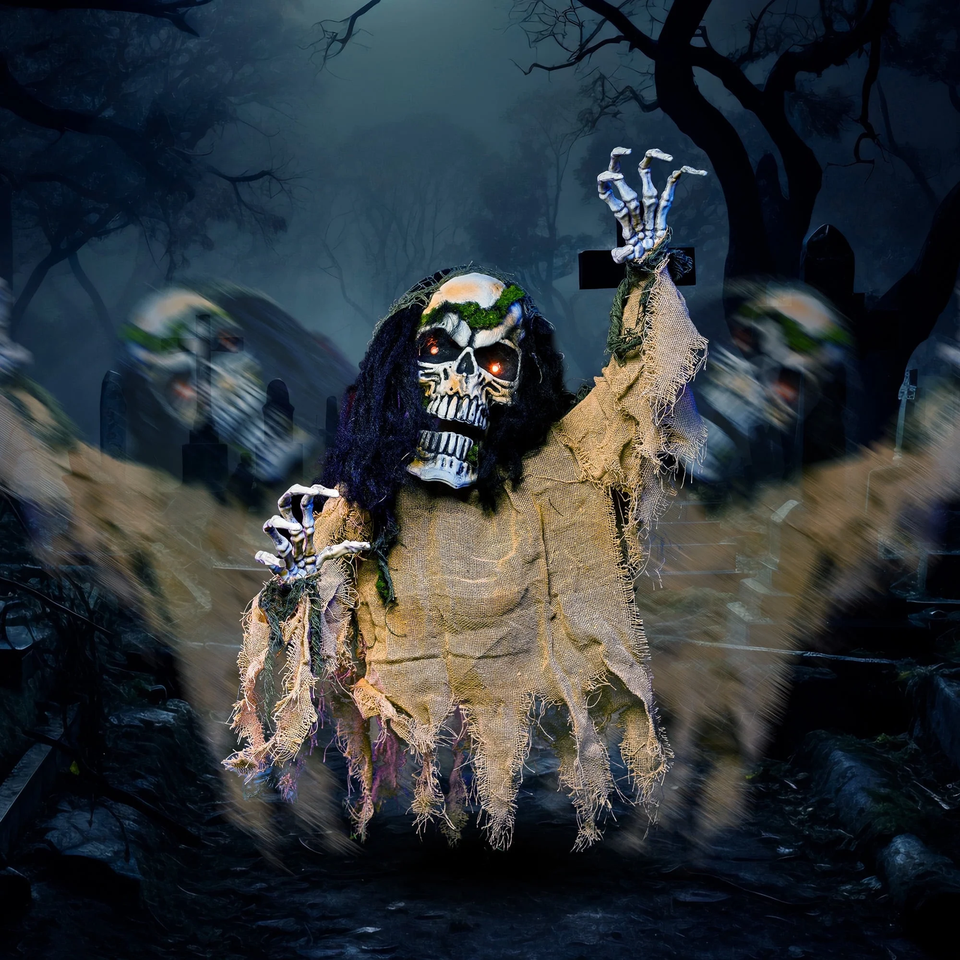 Animated Halloween Groundbreaker Halloween Decorations Skeleton Zombie ...