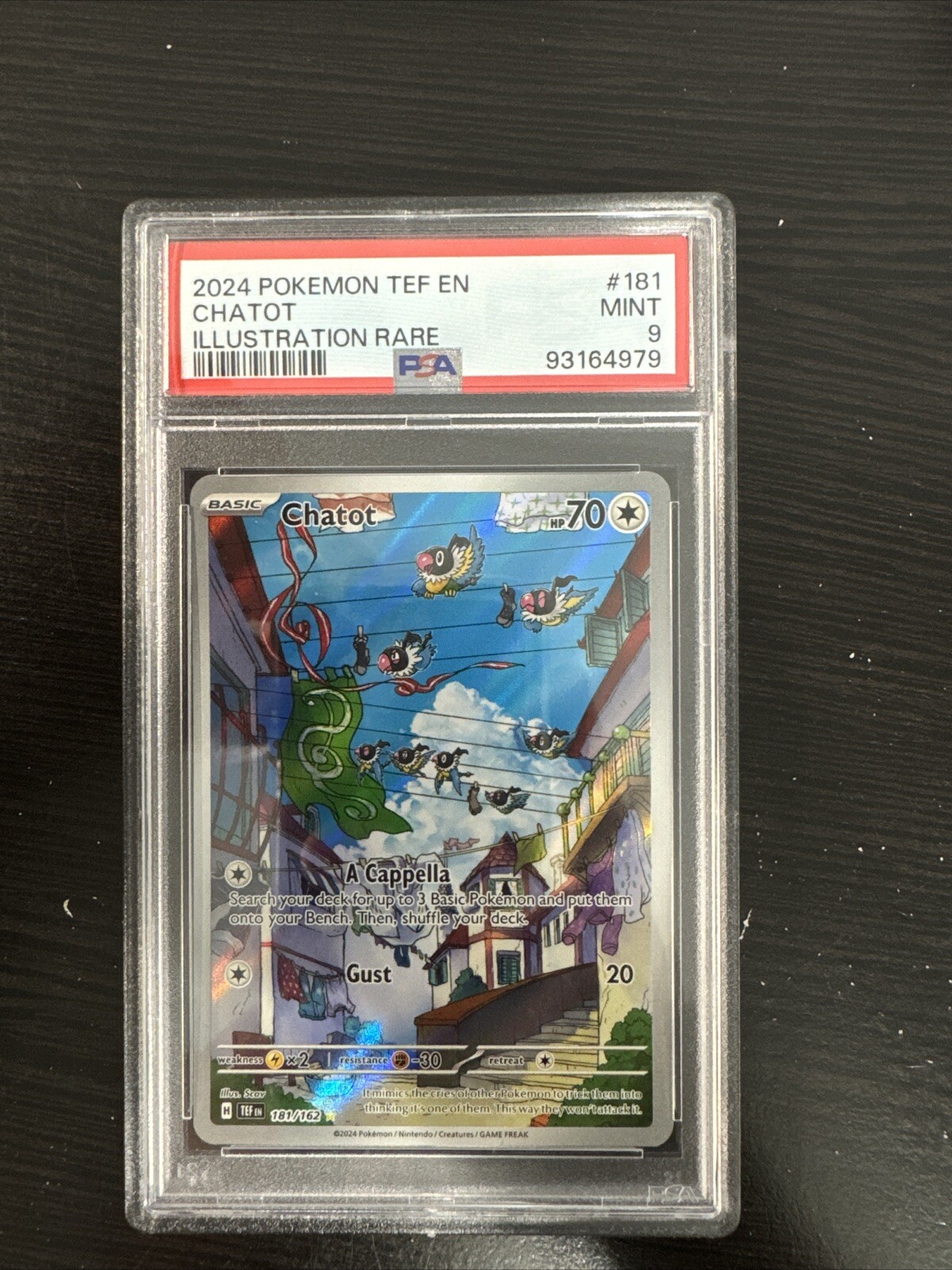 PSA 9 Chatot 181/162 Temporal Forces TEF Pokemon Card MINT LOW POP | eBay