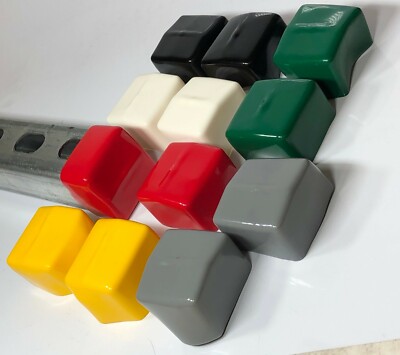 (Qty 12) 2EA. 1-5/8'' Assorted Colors Plastic End Caps Unistrut Strut ...
