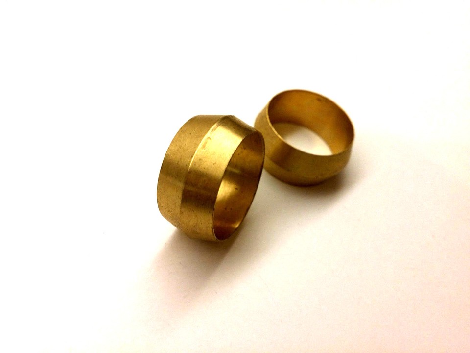 Ф5/8" ID Brass Olive Barrel Compression Sleeve Ferrule Ring NPT Soft ...