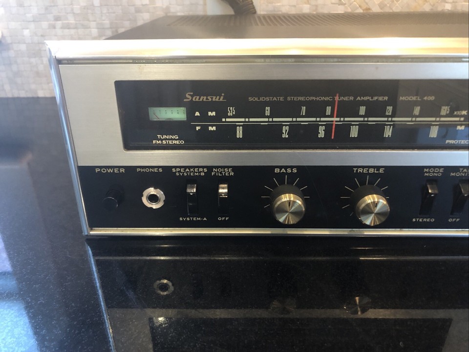 Sansui Model 400 Stereophonic Tuner Amplifier 20 WPC Perfect Working ...