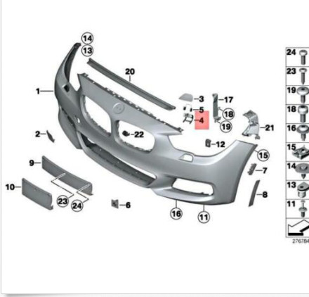 Genuine BMW 5 Series F07 GT Front Bumper Left Headlight Washer Lever ...