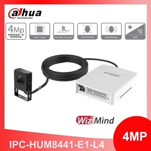 Dahua IPC-HUM8441-E1-L4 4MP Starlight POE Covert WizMind Network Camera ...