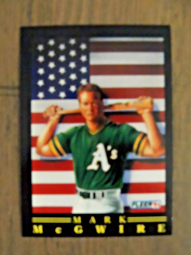 MARK McGWIRE 1991 FLEER PROVISION INSERT CARD #4 ATHLETICS ALL-STAR ...