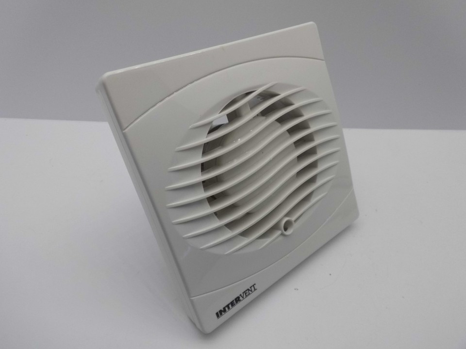 INTERVENT 4" 100mm STANDARD, TIMER EXTRACTOR FAN BATHROOM, TOILET ...
