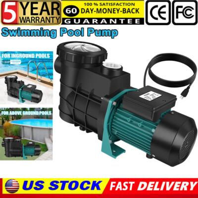 Swimming Pool Pump 1.5HP Pool Pump 110/220V In/Above Ground Strainer ...