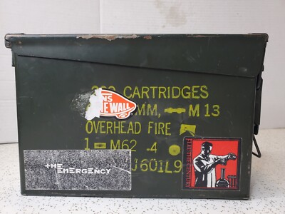 Ammunition Box (EMPTY) 200 Cartridges 7.62mm M13 Cartons MILITARY GREEN ...