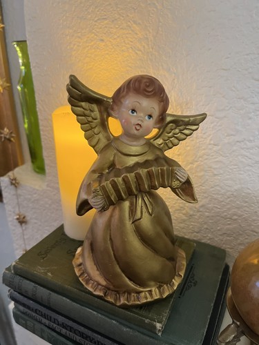 Christmas Decor - Vintage Musical Revolving Angel Silent Night Japan 3 ...