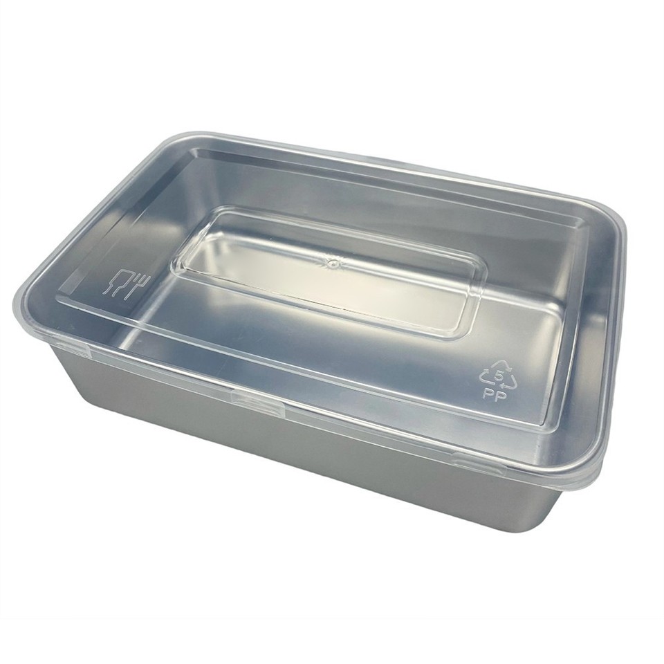 Two Compartment Steel Storage Boxes for Separating Foods in ...