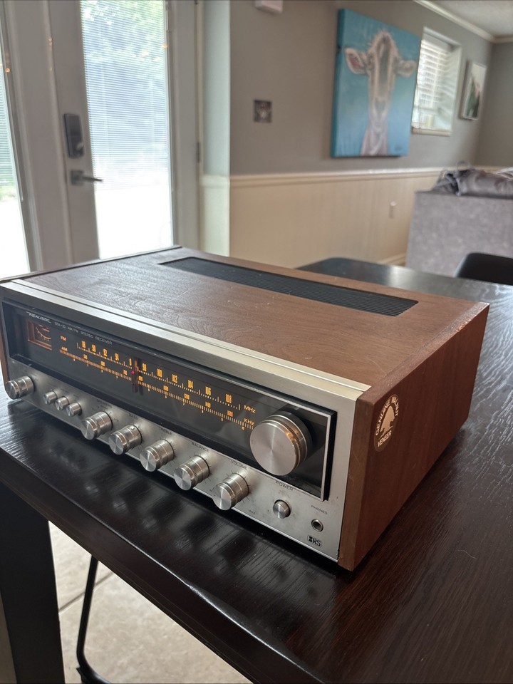 Vintage Realistic STA-52 AM/FM Stereo Receiver with Wood Veneer, Works ...
