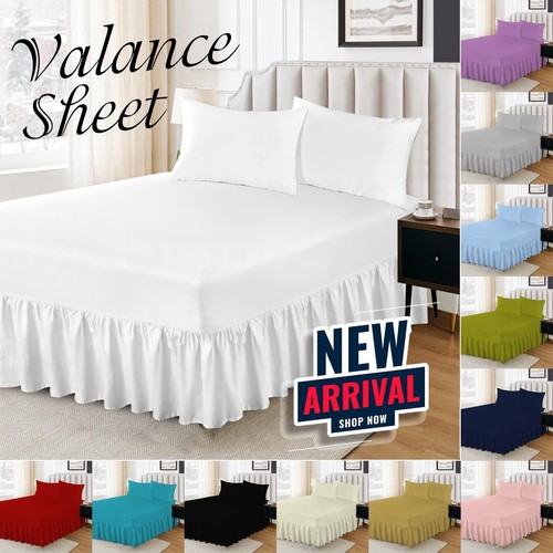 Extra Deep Fitted Valance Sheet Bed Sheets Single Double King Super King Size | eBay UK
