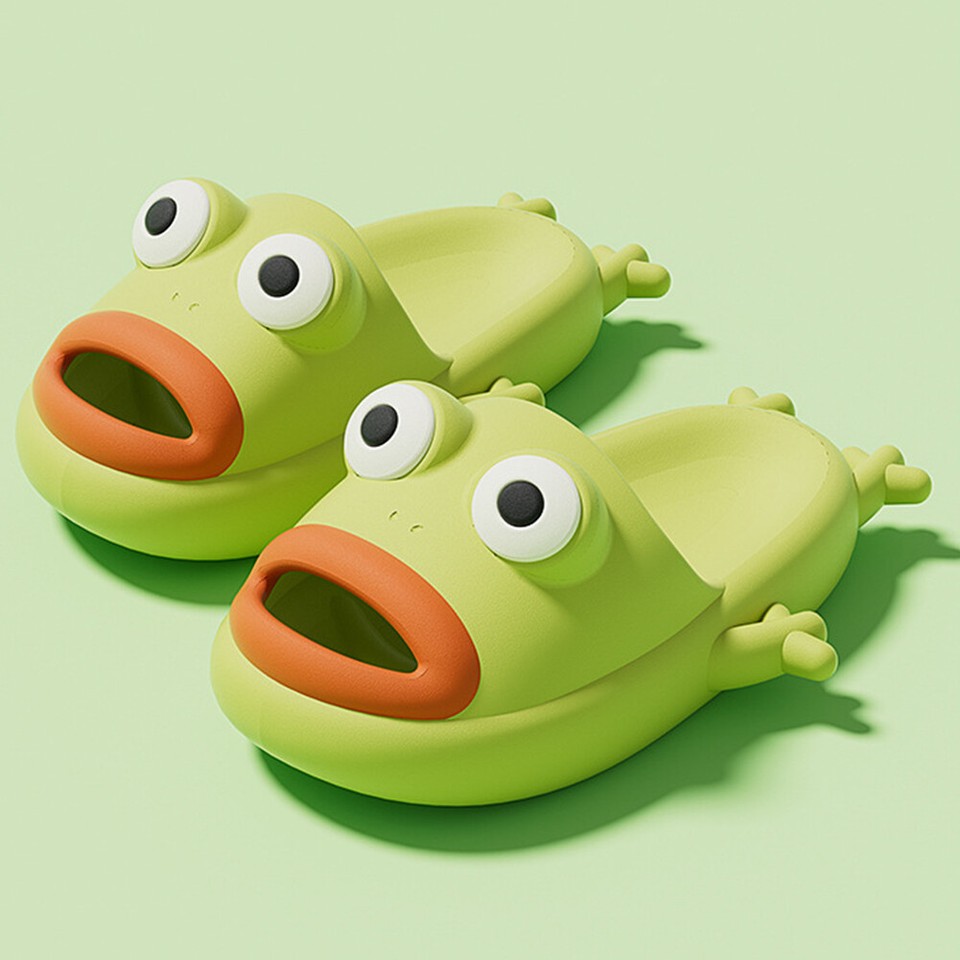 Soft Frog Slippers Thick Platform Flip Flops Antislip Summer Sandals ...