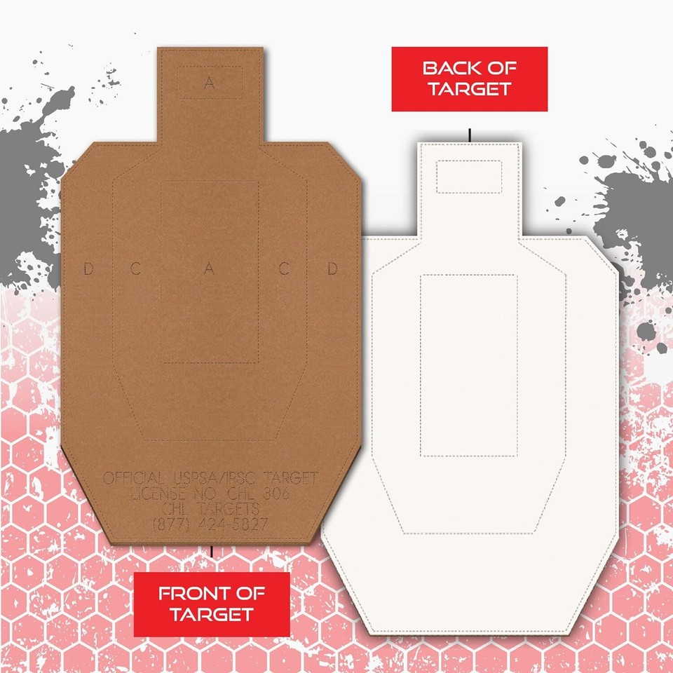 Official USPSA/IPSC Cardboard Targets Competition Torso Target ...