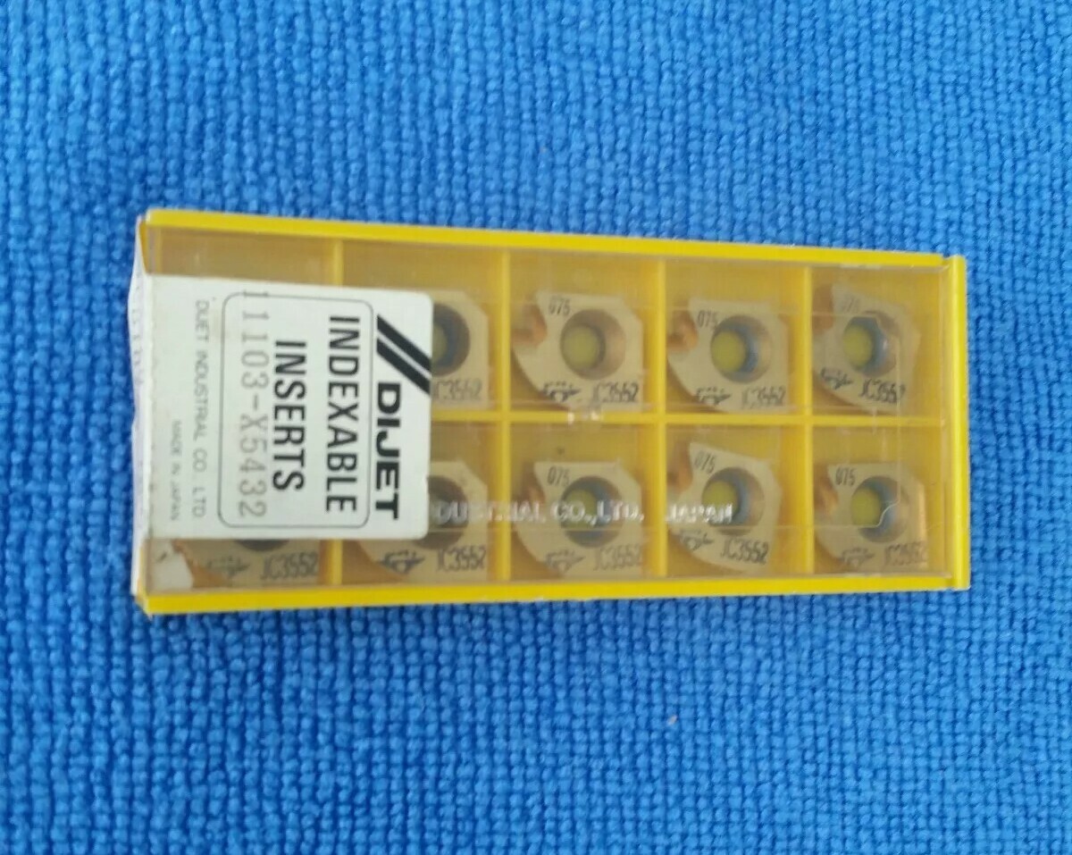 DIJET(10) INDEXABLE INSERTS JC3552, JCB1075S, 1103-X5432 NEW IN SEALED ...