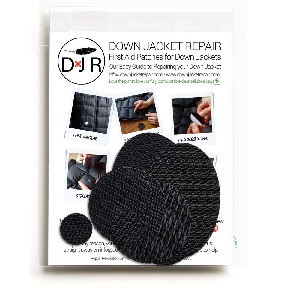 Down Jacket Repair Patch Kit – Self-Adhesive Waterproof Nylon Fix – 27 ...