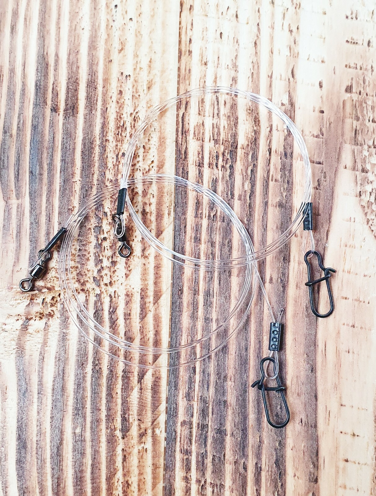 25LB - 4 X FLUOROCARBON LEADERS 50CM - 5 SNAP OPTIONS PERCH FISHING ...