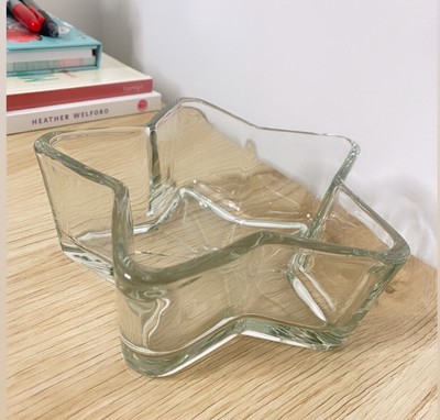 Libbey Star Shaped Clear Glass Dishes Bowls Candy Nuts Christmas ...