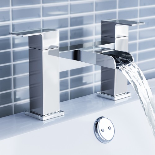 Waterfall Cascade Bathroom Taps, Basin Taps, Freestanding Bath Shower ...