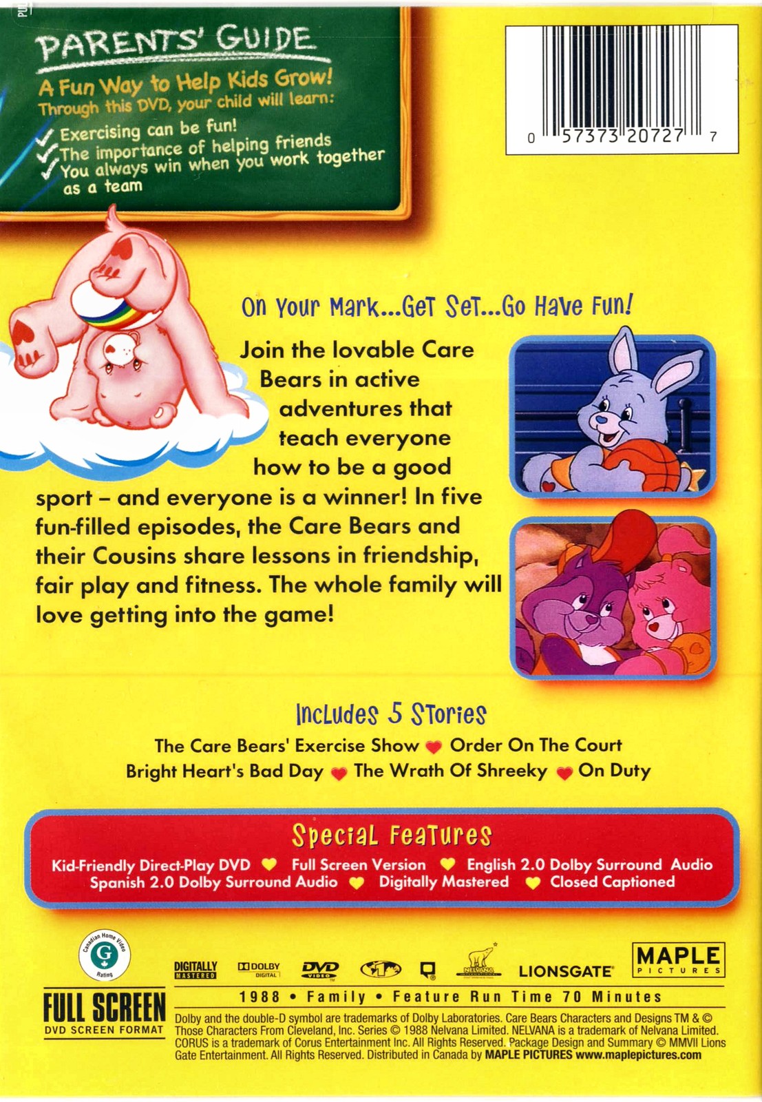 Care Bears - Fitness Fun (DVD, 2009, Canadian) for sale online | eBay