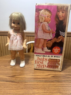 Vintage Mattel Baby First Steps Doll 1964 Original Dress Outfit ...