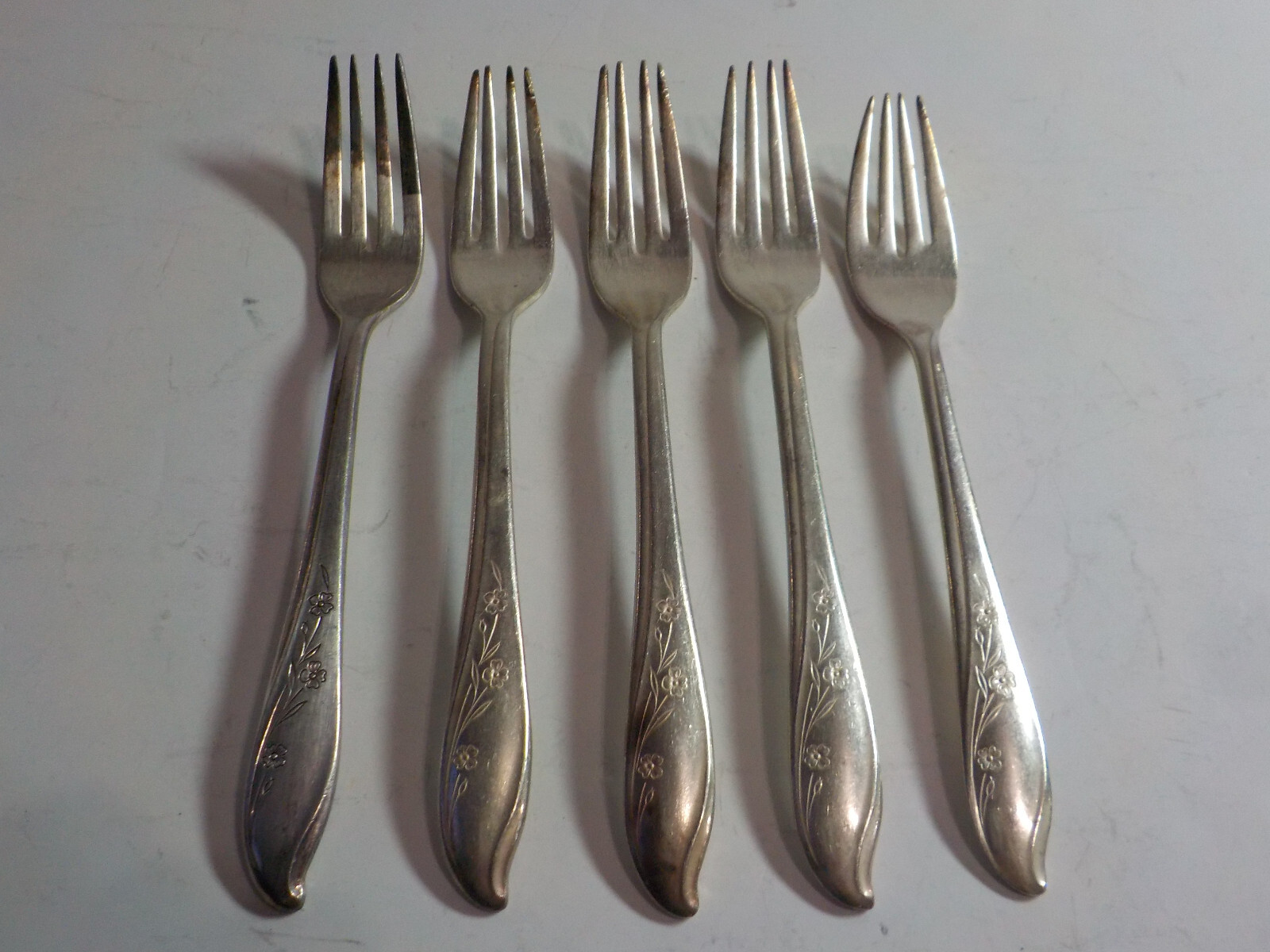 5 Pieces Rogers SPRINGTIME Forks 1847 Rogers International Silver | eBay