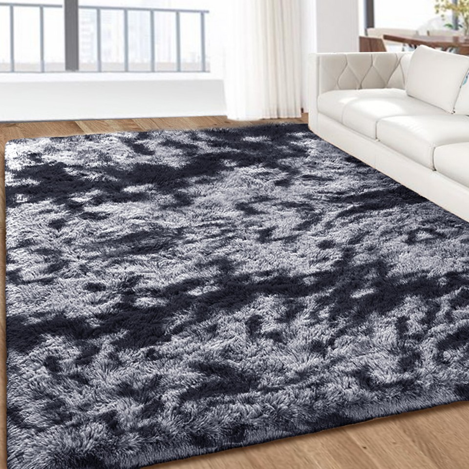 Shaggy Fluffy Area Rug Anti Skid Living Room Bedroom Carpet Ultra Soft ...