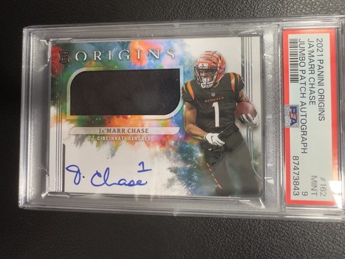2021 Panini Origins #162 Ja'marr Chase Jumbo Patch ON CARD Auto Mint ...