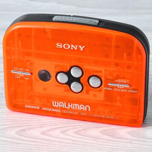 Sony Walkman Wm-Ek1 Cassette Clear Orange | eBay