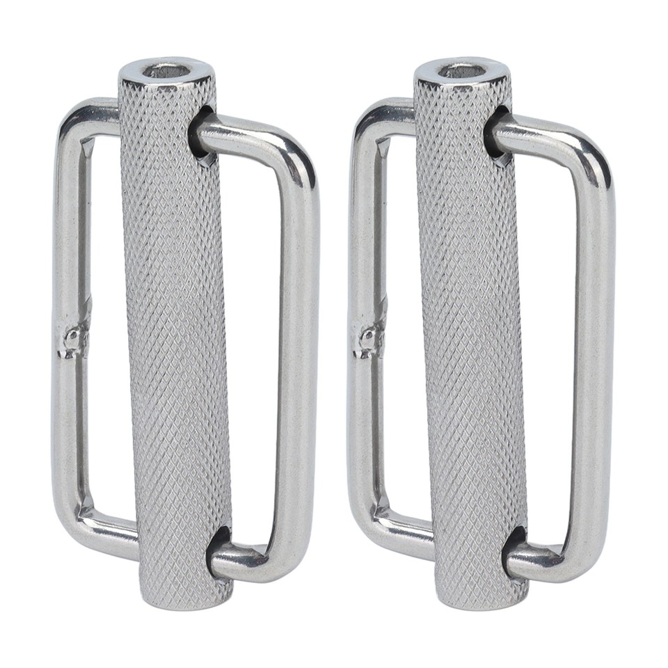 2Pcs Slide Buckle Stainless Steel Knurled Roller Belt Buckles | eBay UK