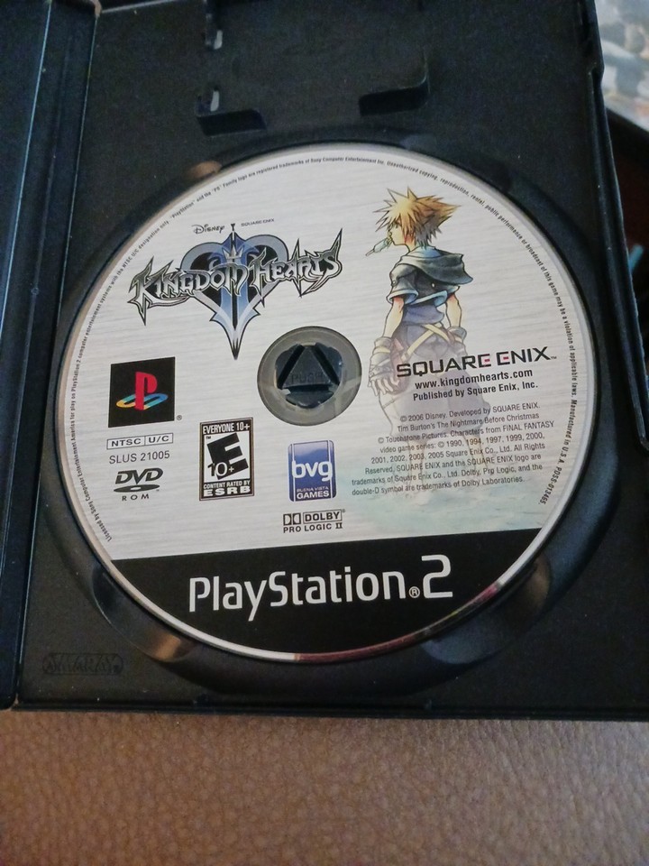 Kingdom Hearts 2 II Ps2 Sony PlayStation 2 Black Label Game & Case No ...
