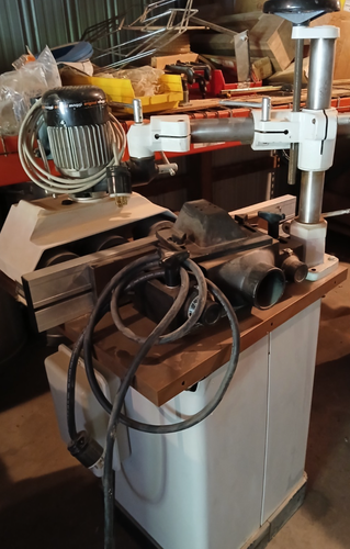 Delta 2 speed heavy-duty wood shaper with 3 wheel power feeder | eBay