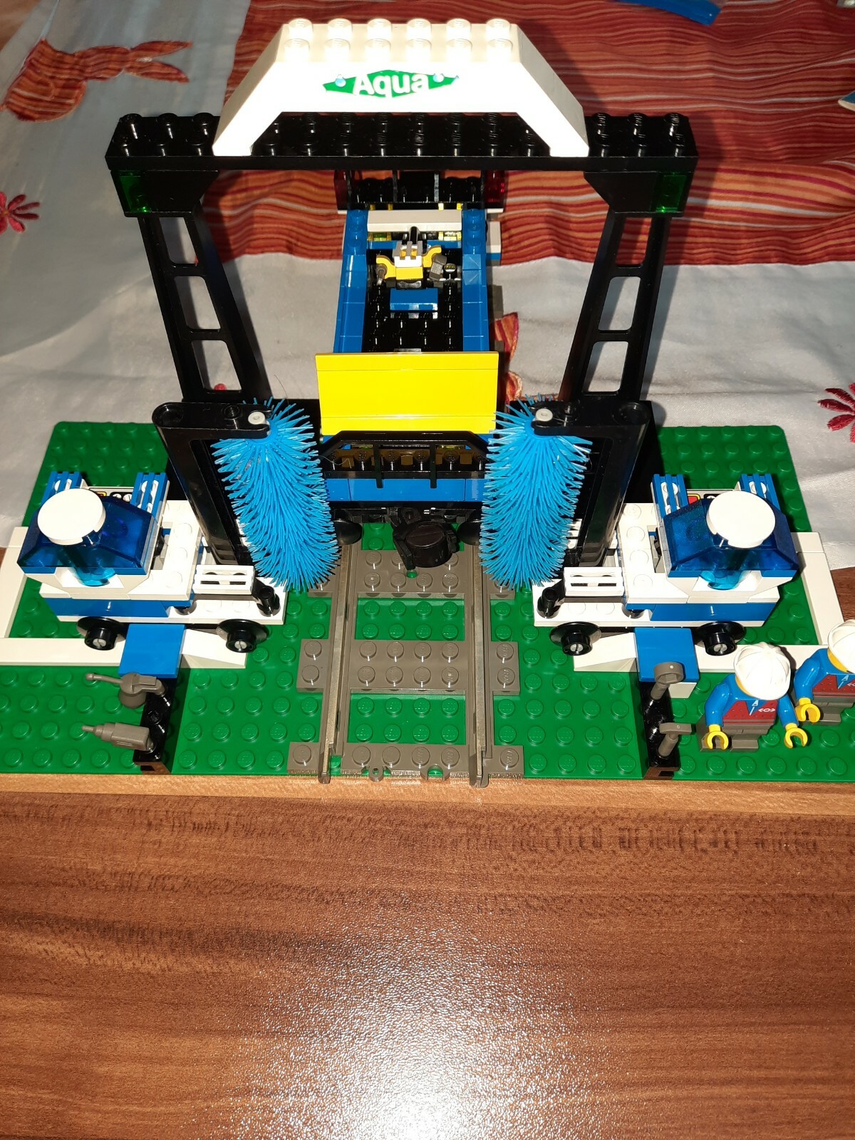 Lego Eisenbahn 9V 4553 Waschanlage Wagen Prellbock mit Bauanleitung (15 ...