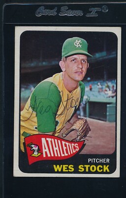 1965 Topps #117 Wes Stock A's Signed Auto *39352 | eBay