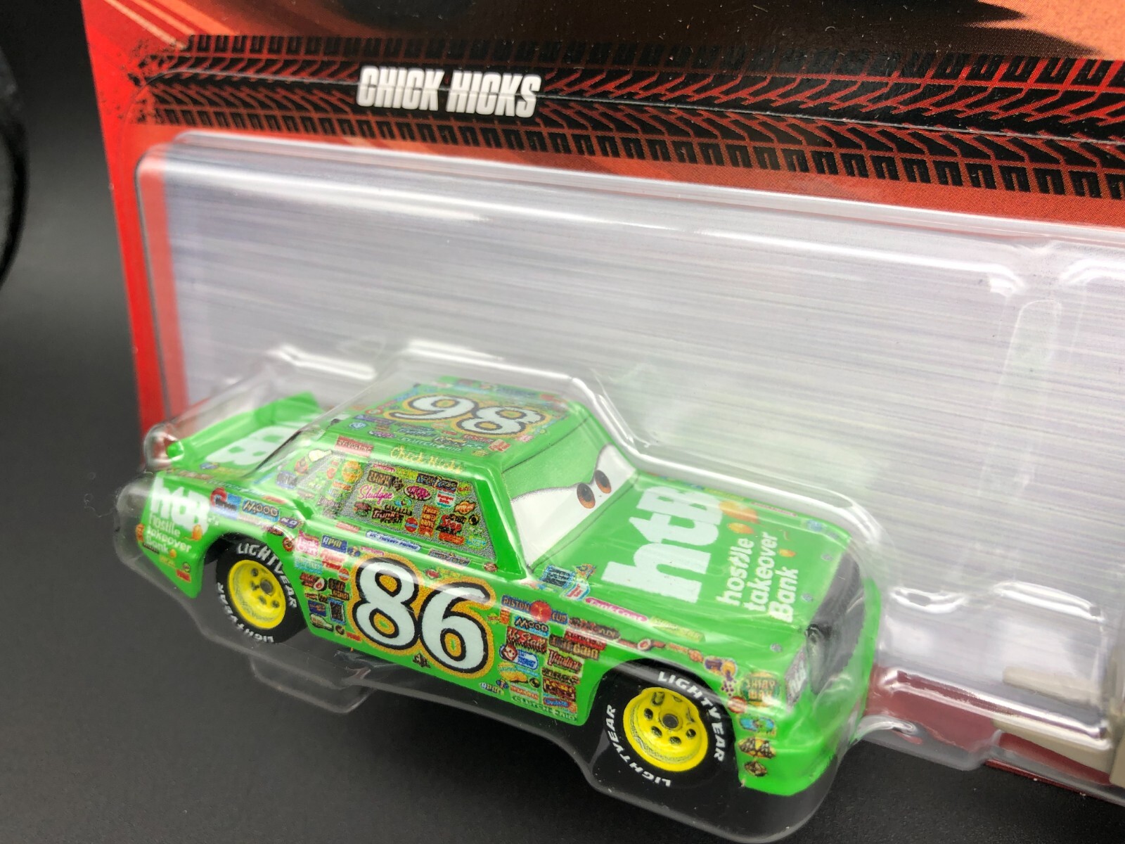 Disney Pixar Cars Chick Hicks & Bruiser Bukowski 2 Pack HTB Pitty Tires ...